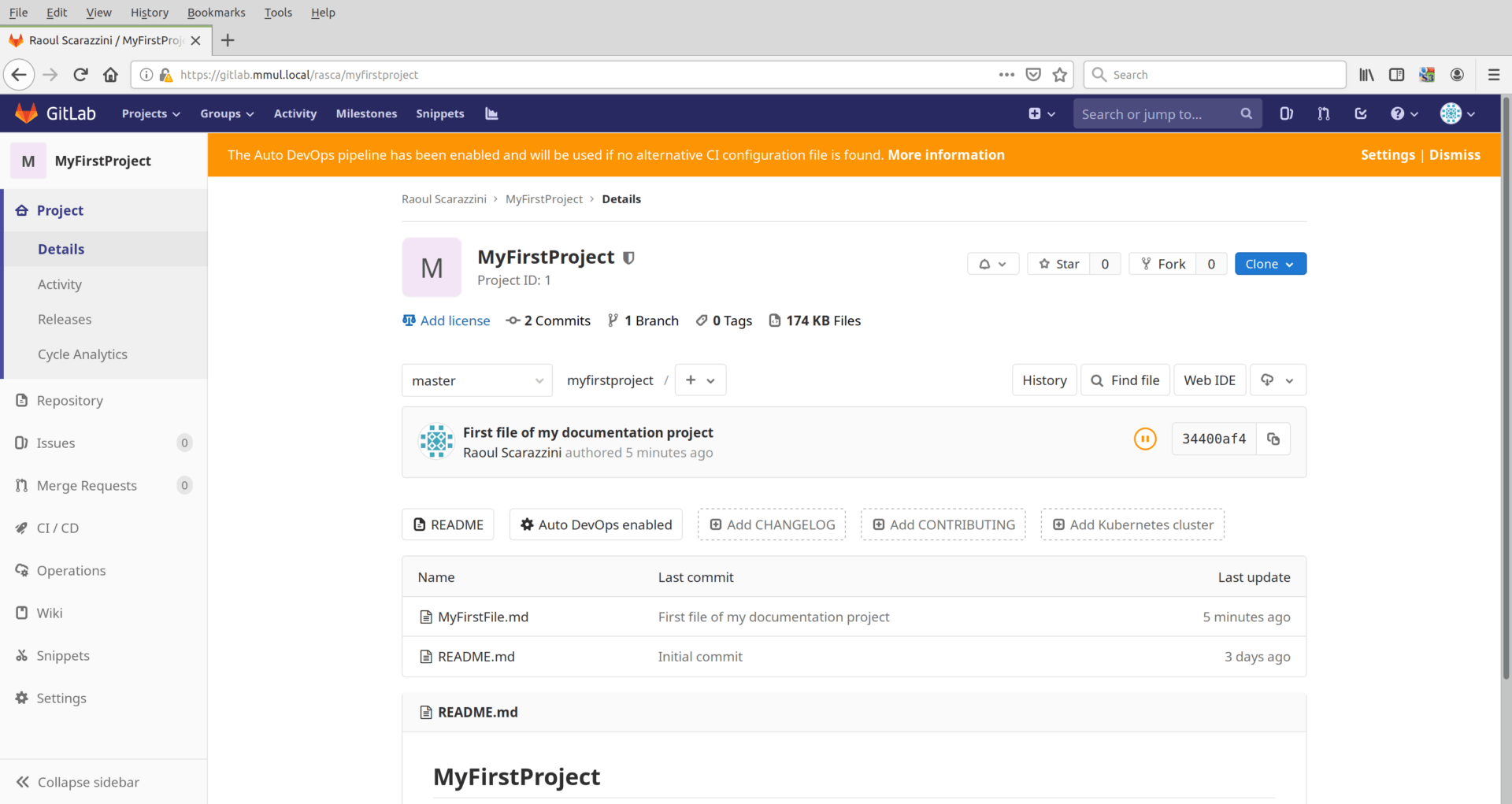 GitLab, un completo strumento DevOps – Parte 2: il primo progetto – Mia ...